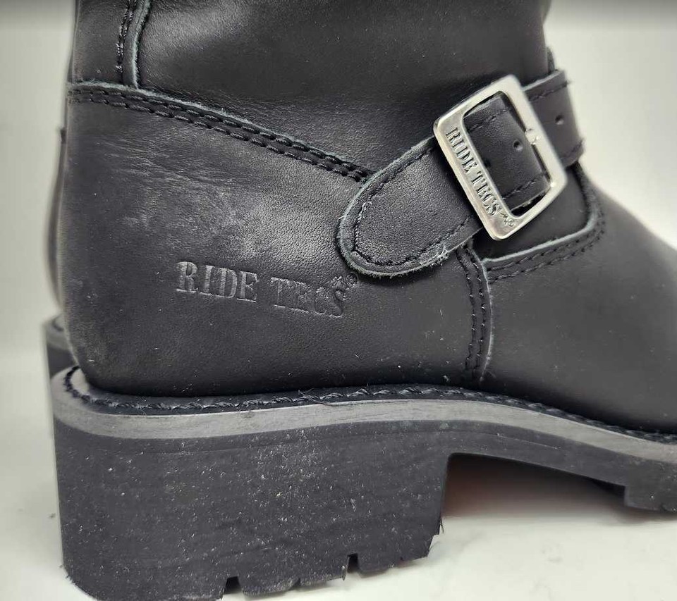 Mens 8 Ride Tecs 16" engineer riding black motorcycle boots 1443 Zipper ...