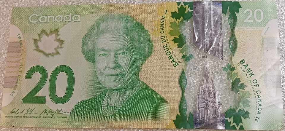 20$ bank note Bank of Canada 2012 2-digits radar rotator ...