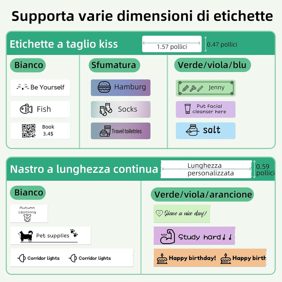 S001 Etichettatrice Etichette Adesive Stampante Bluetooth 2000Mah Mini ...