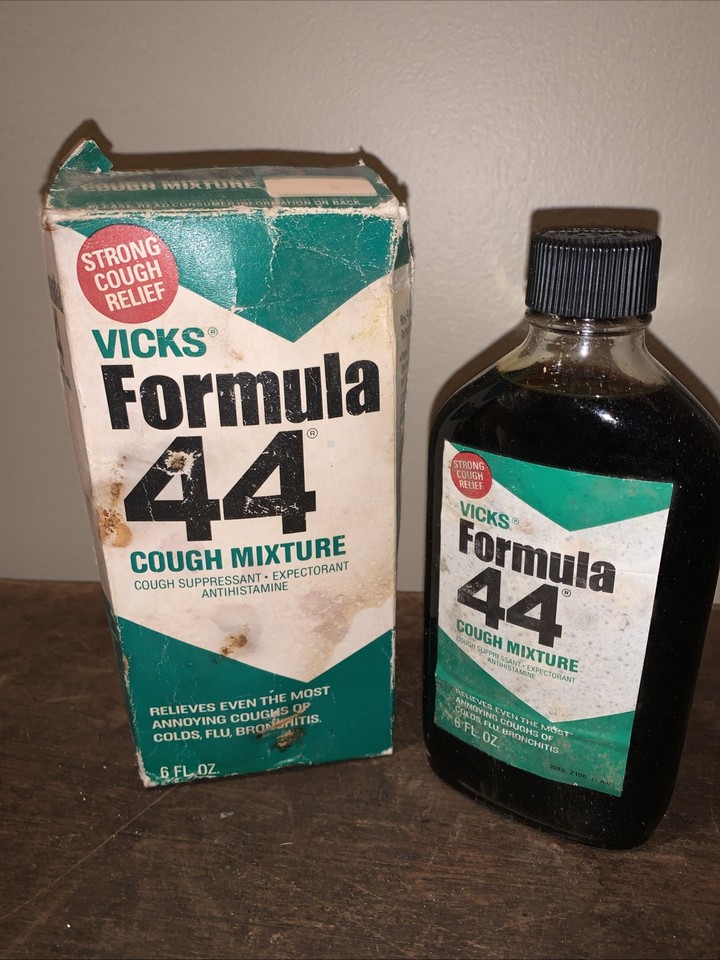 Vicks Formula 44 Cough Mixture Medicine 6oz Movie Prop 1960’s ~ 1970’s ...