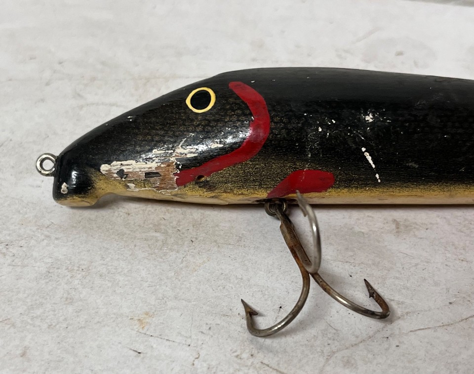 RARE Vintage 7 1/2" SIMTON SUCKER wood Musky Lure made in Blaine MN | eBay