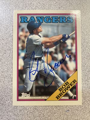 Bob Brower Autographed 1988 Topps Tiffany Card #252 Texas Rangers A-259 ...