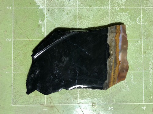 JAFAR JASPER ROUGH MINI SLAB Lapidary Cabbing rock stone mineral black ...