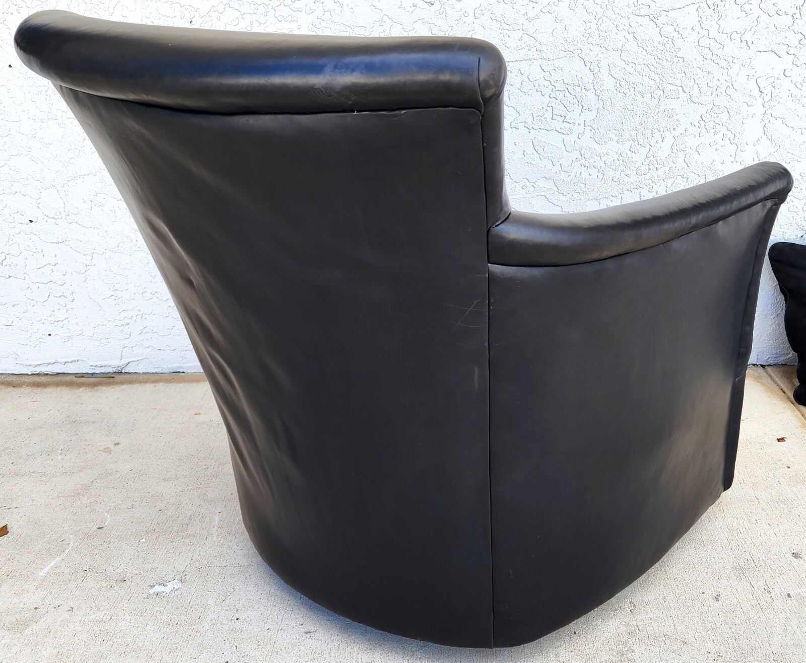 MCM Leather Club Swivel Chair by Century Furniture Co | eBay