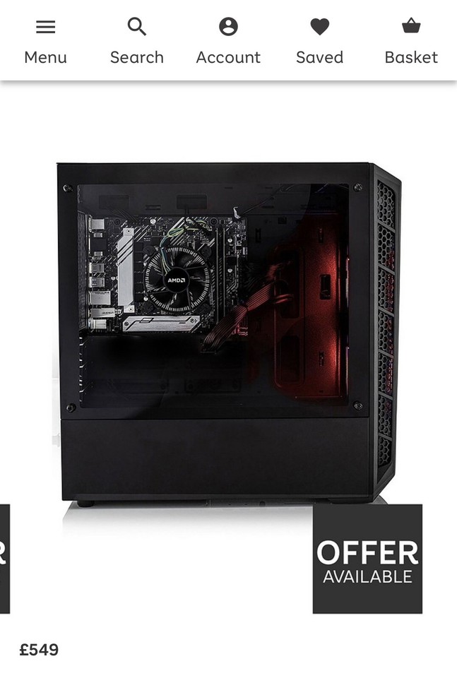 Stormforce Onyx Gaming PC - AMD Ryzen 5 4600G, 16GB RAM | eBay UK