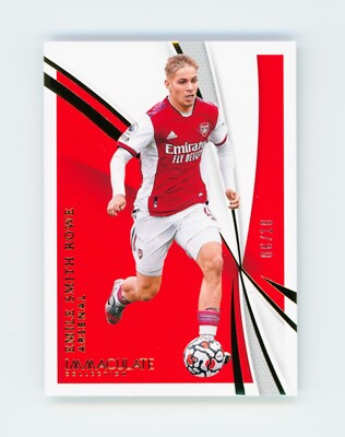 2021 Emile Smith Rowe Panini Immaculate Collection Gold Arsenal FC Card ...