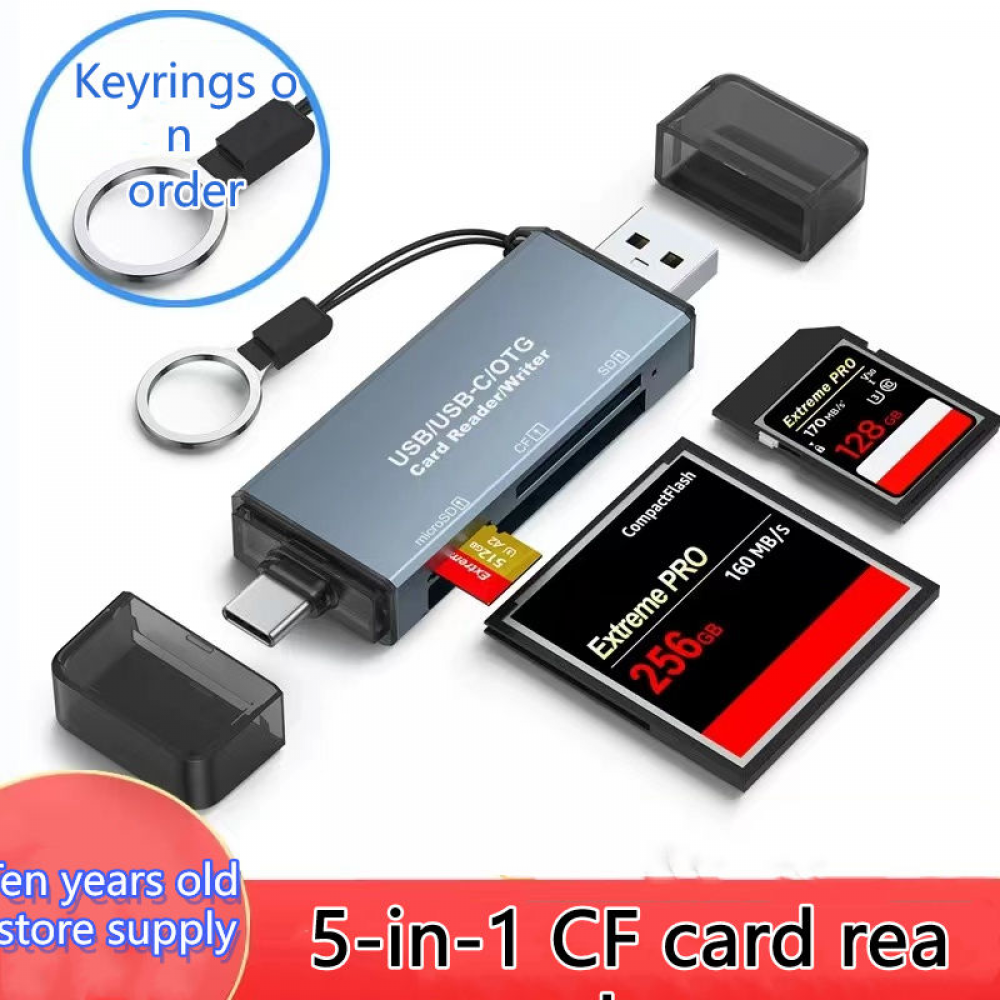 CF/SD/TF Card Reader USB-A/C All in One Multi Memory Card Reader ...