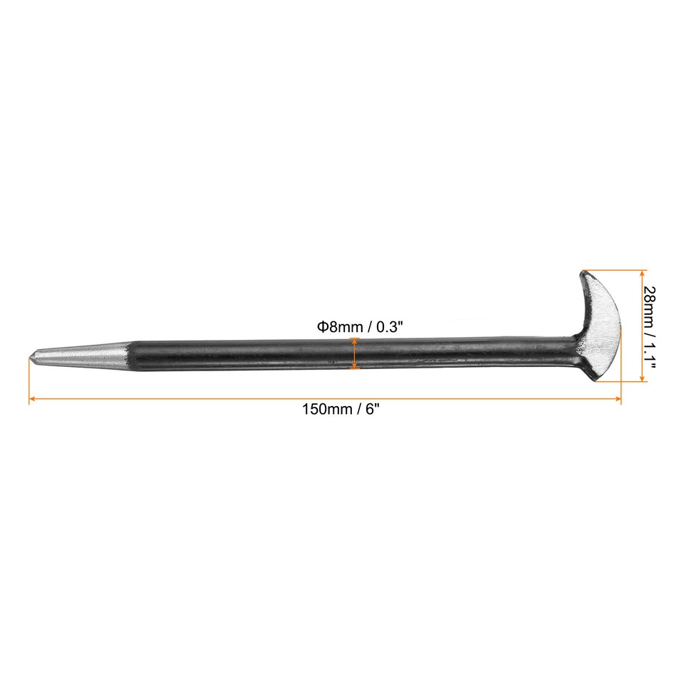 2pcs Rolling Head Pry Bar 6" Length Carbon Steel Lady-foot Bar Heel Pry ...