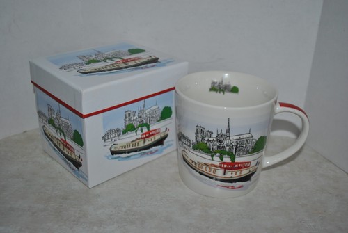 NEW PPD Coffee Mug BATEAU de PARIS by Martha Collins 13.5 oz New Bone ...