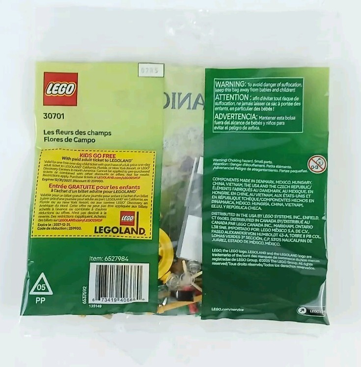 LEGO® Botanical Collection Field Flowers Polybag Set 30701 673419406680 ...