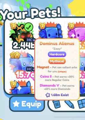 Pet simulator X HC Mythical Dominus Alienus | eBay