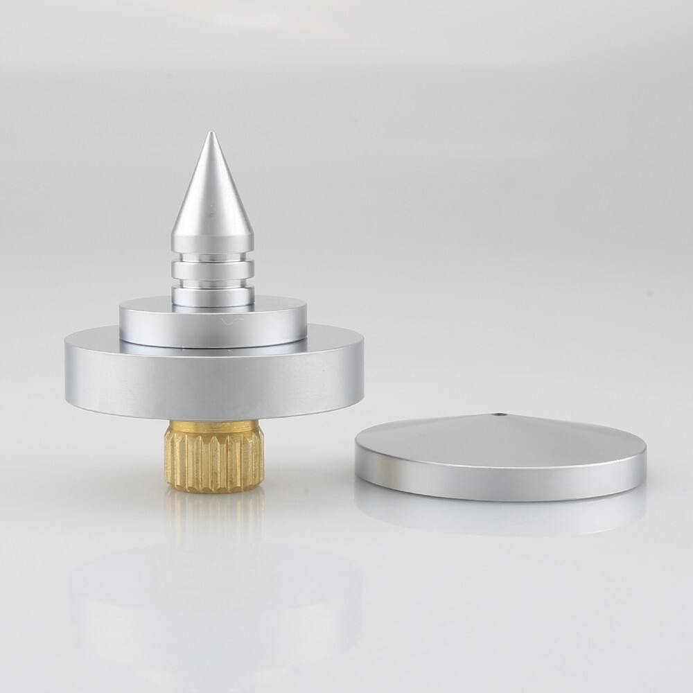 4PCS Silver Speaker Spike Isolation Feet Brass Cone Turntable Amplifier ...