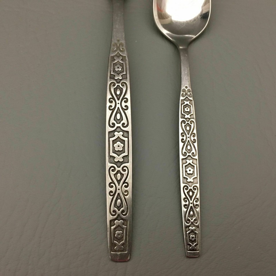Oneida Deluxe Spanish Mood Stainless Spoons Lot of 2 | eBay