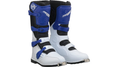 New Moose Racing Qualifier MX ATV Riding Boots Blue White Black Adult ...
