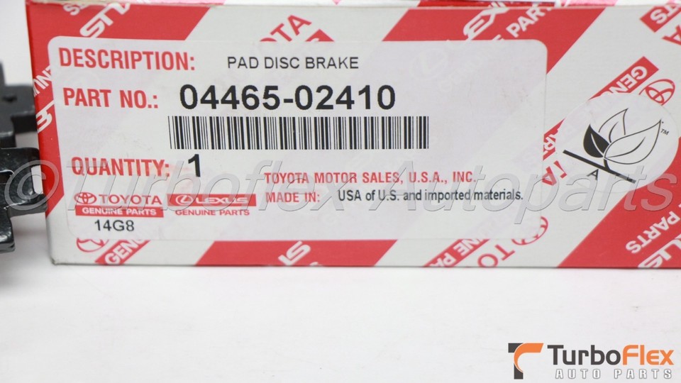 Toyota Corolla 2014-2018 Front Brake Pad Set Genuine OEM 04465-02410 | eBay
