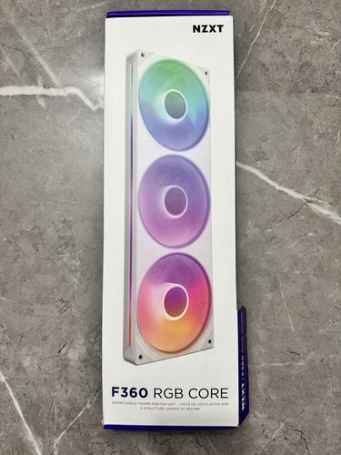 NZXT F360 RGB Core 360mm Fan Unit with 3 120mm White RGB Fans (Open Box ...