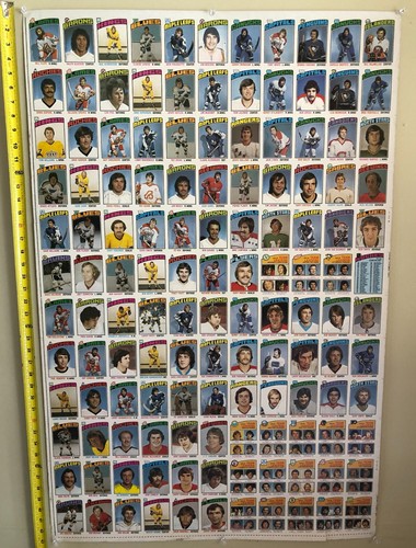1976-77 OPC O-Pee-Chee Hockey Trading Card Uncut Sheet Set 28"x43 ...