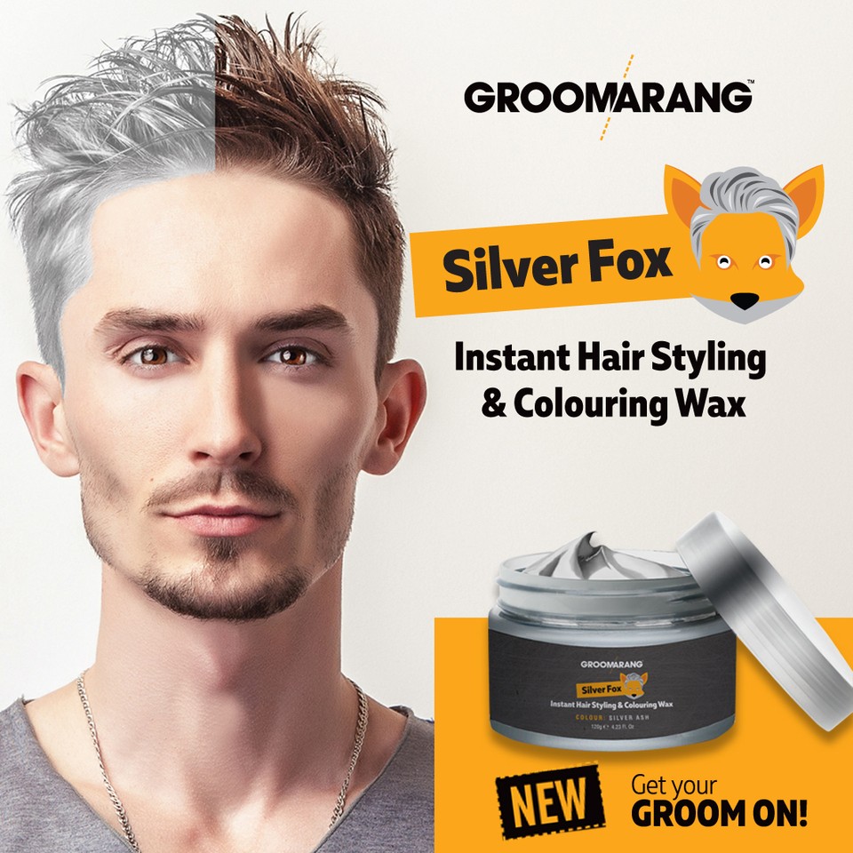 Hair Wax Silver Ash Silver Fox - Colouring Styling Washable Dye 120ml ...