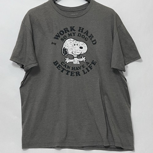 Peanuts Snoopy T Shirt I Work Hard So My Dog Can Have A Better Life Men ...