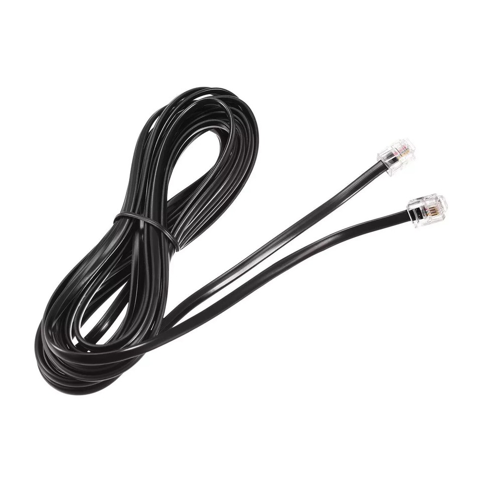 10ft Telephone Line Cord Cable Wire 6P4C RJ11 DSL Modem Fax Phone to ...