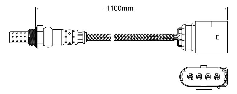Pre-Cat oxygen sensor for Audi TT AJQ 4-Cyl 1.8 Turbo 10/98-8/00 | eBay ...
