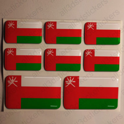 Sticker Oman Resin Domed Stickers Oman Flag 3D Vinyl Adhesive Decal Car ...