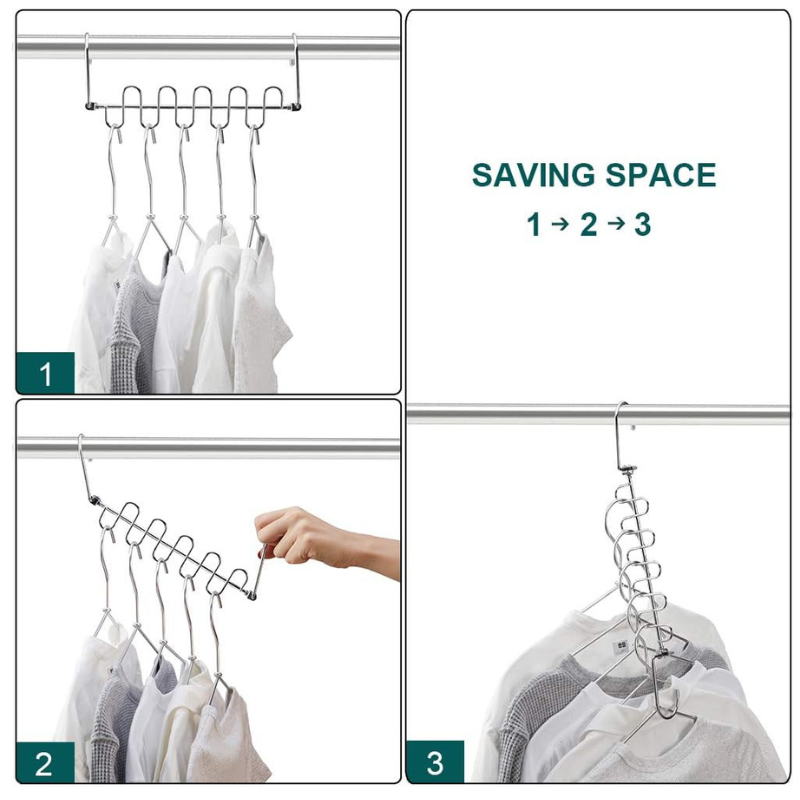 Cloth Hanger 4 Pack Metal Wardrobe Peg Closet Rack Hooks Rail Bracket ...