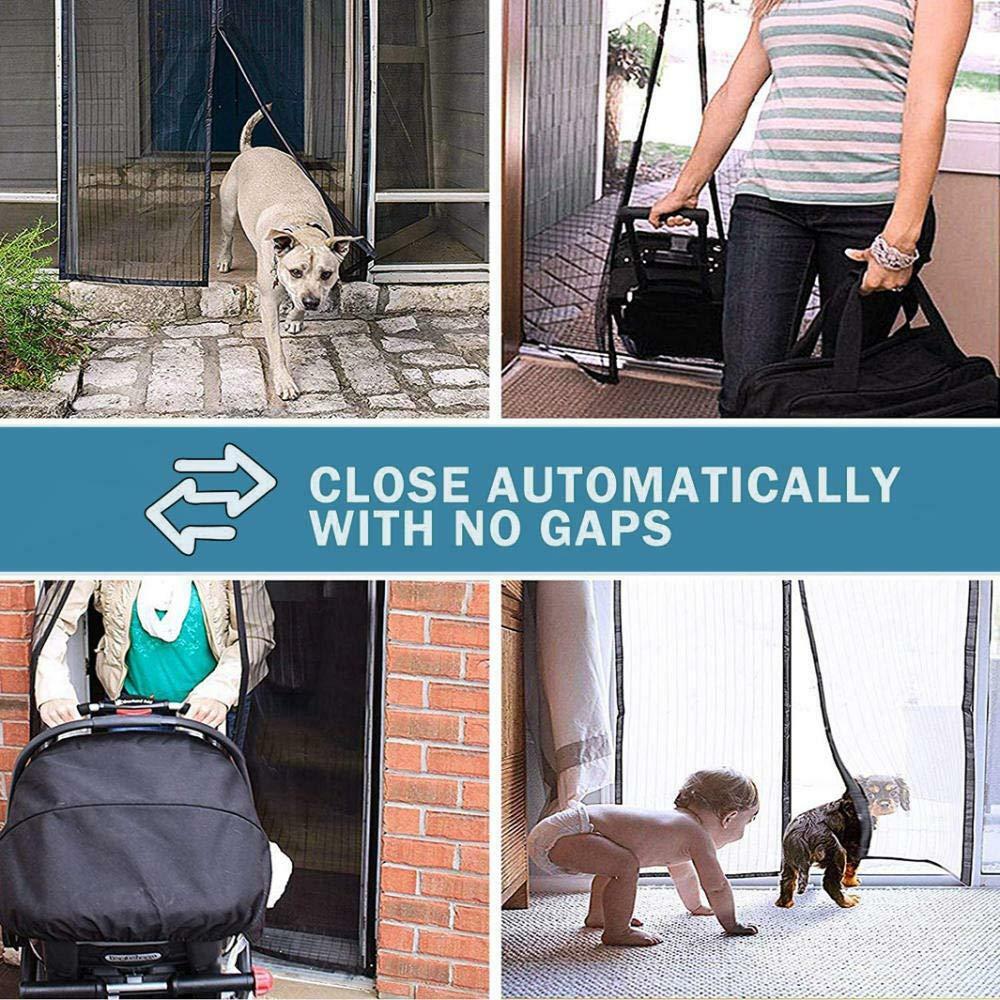 Magnetic Door Fly Screen Magic Protection Curtain Mesh Bug Insect ...