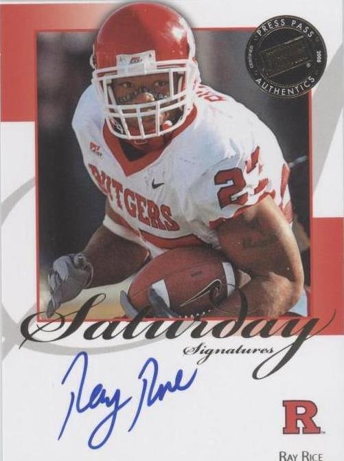 2008 Press Pass Legends - Saturday Signatures Ray Rice #SS-RR (AU, RC ...