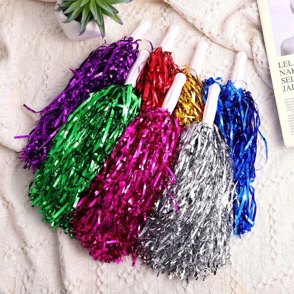 Cheerleader Pom Poms Cheerleading Flower Ball Blue Child Dance Pompoms | eBay UK