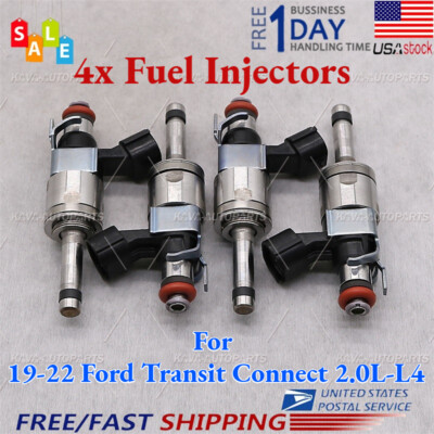 Set (4) Fuel Injectors For 2019-2022 Ford Transit Connect 2.0L L4 JX6Z ...