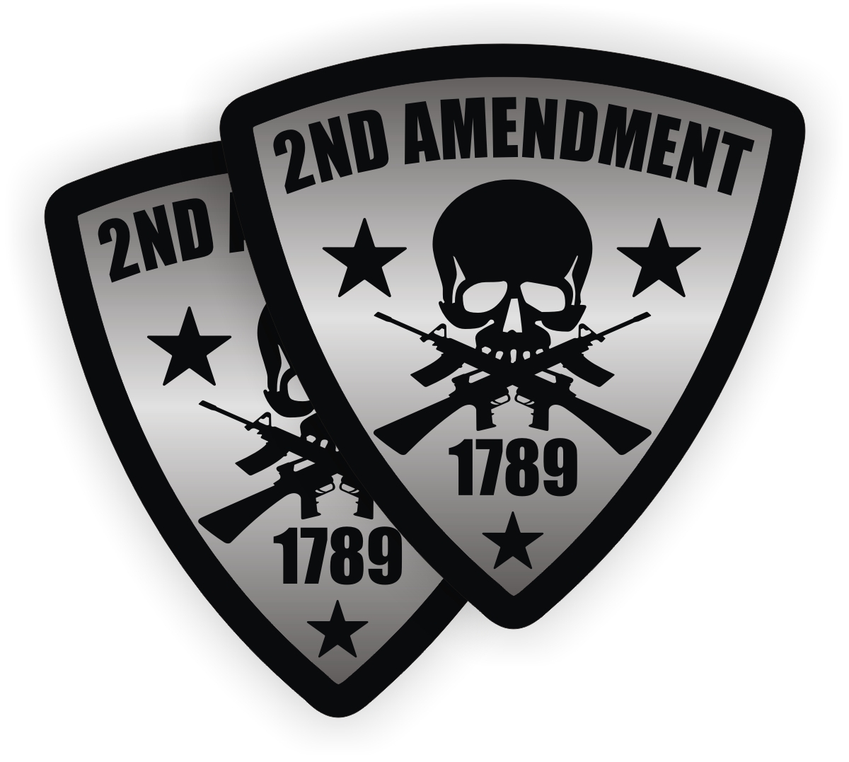 2nd Amendment Shield Hard Hat Stickers | Motorcycle Helmet Decals | USA ...
