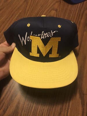 Vintage 90’s Michigan Wolverines Snapback Hat Cap | eBay