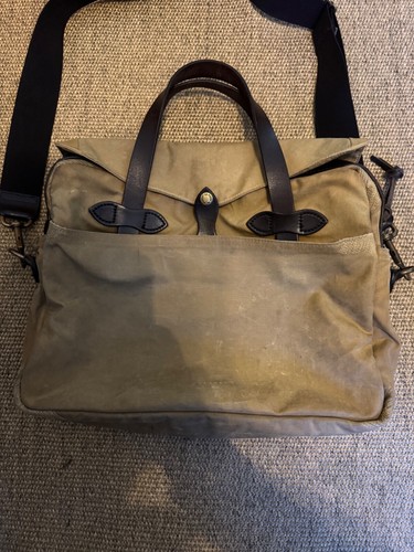 Filson Restoration Department Tin Cloth Briefcase, Tan, Style 70016 ...