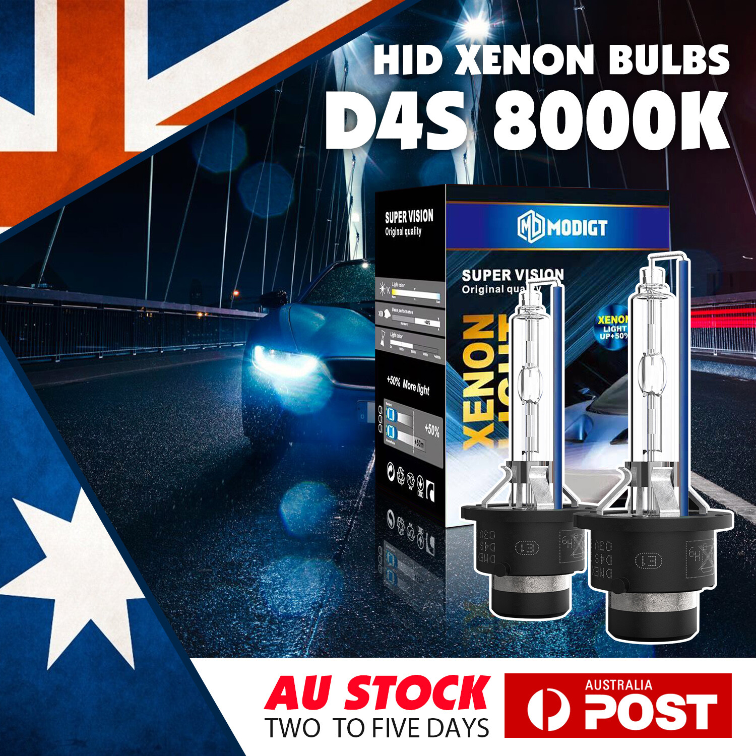 MODIGT D1S D2S D2C D3S D4S Standard Headlight Globe Halogen Xenon HID ...