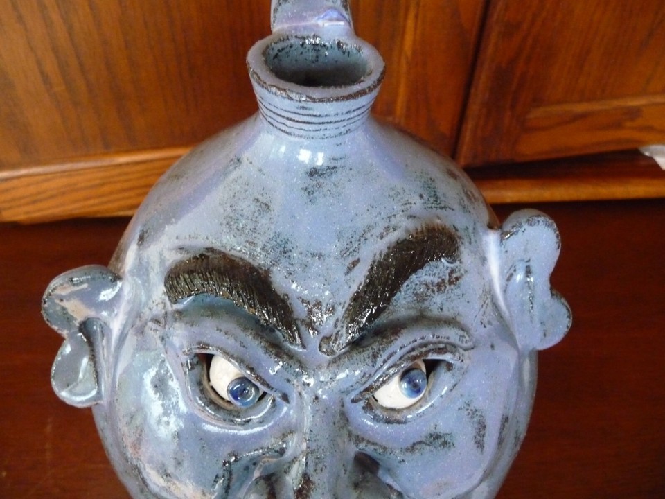 MIKE LEDFORD FACE JUG SMOKING CIGAR - NC POTTER | eBay