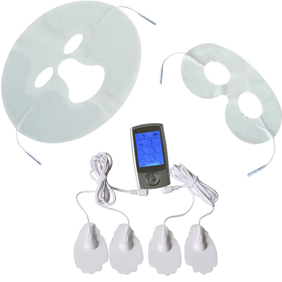 TENS Machine 10 Mode Massager Electric Pulse Therapy + Face/Eye Massage ...