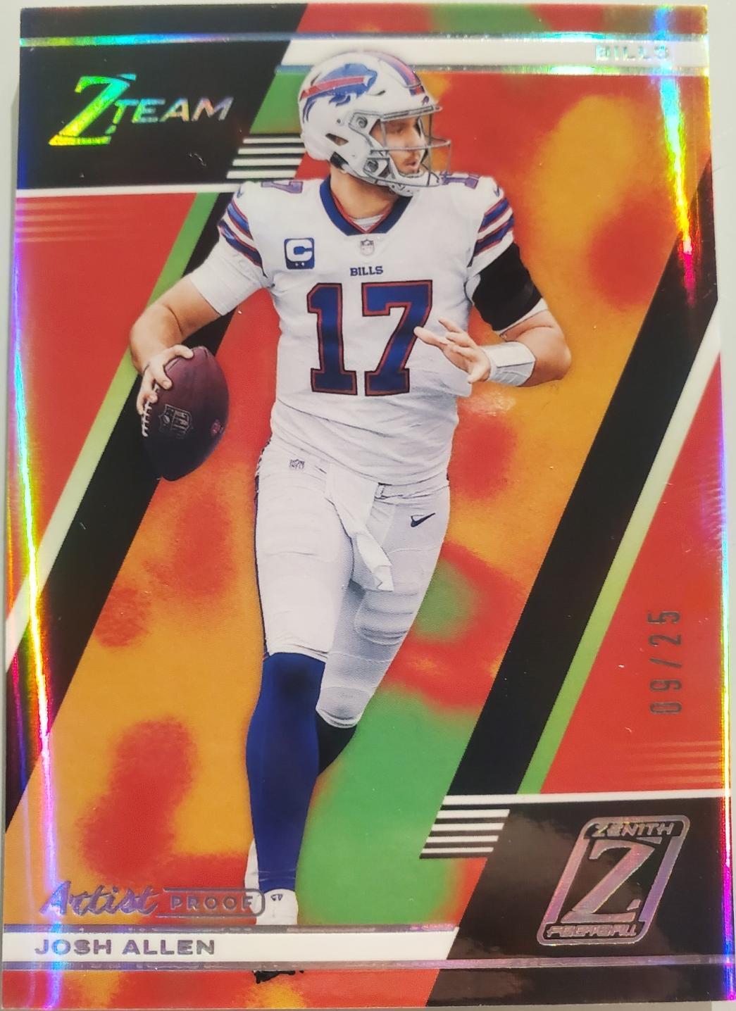 2021 Panini Zenith - Z-Team Josh Allen #ZT-4 Artist Proof Silver /25 ...