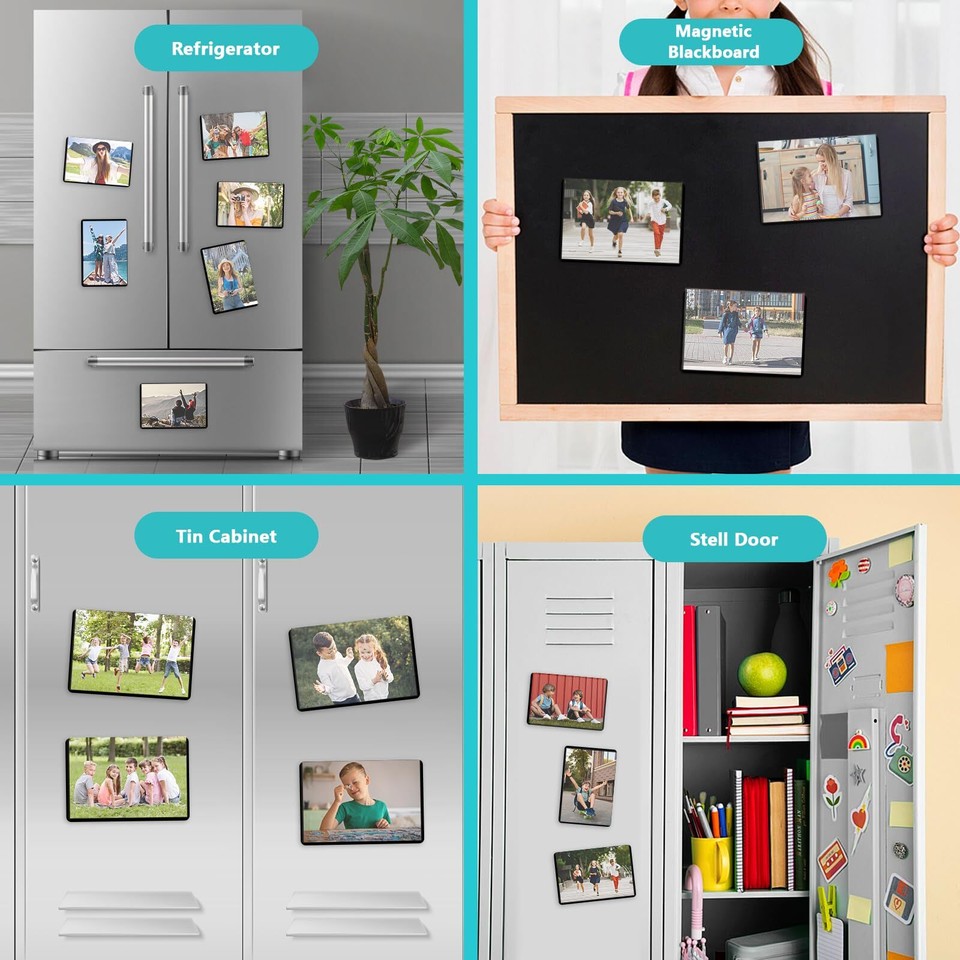 Magnetic Picture Frame, 10 Pack Magnetic Photo Frames for Refrigerator ...