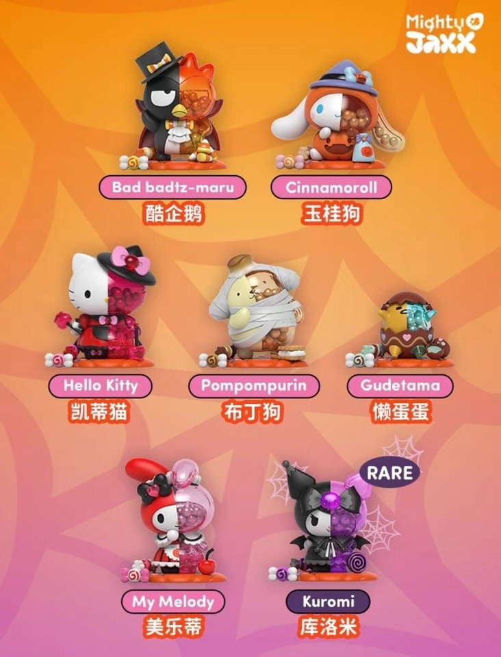 Mighty Jaxx Kandy Sanrio Characters Spooky Fun Series Figure Full Set 6 ...