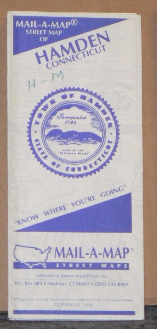 1995 Mail-A-Map Street City Map Hamden Connecticut | eBay