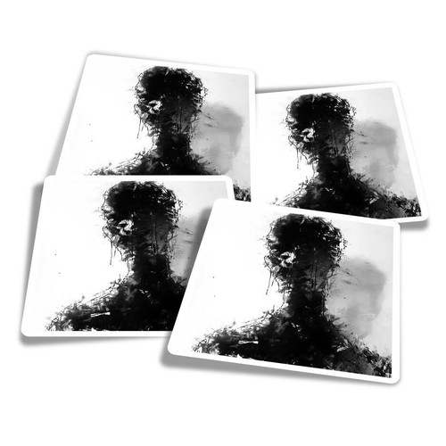 4x Square Stickers 10 cm - BW - Modern Art Faceless Body #43236 | eBay