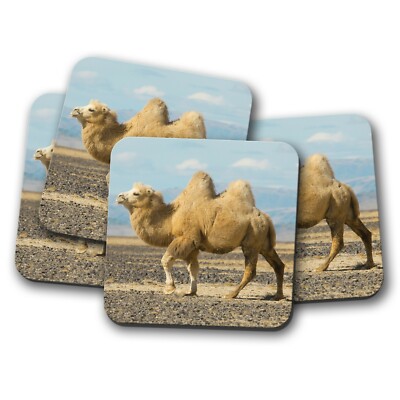 4 Set - Bactrian Camel Coaster - Wild Animal Gobi Desert Cool Boys Gift ...