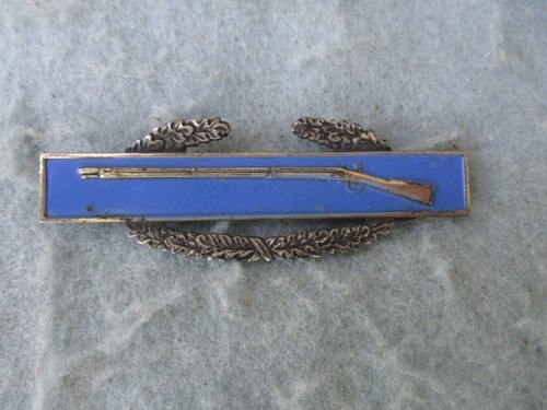 WWII Army Combat Infantry Badge Sterling with Smooth Sterling Clutches ...