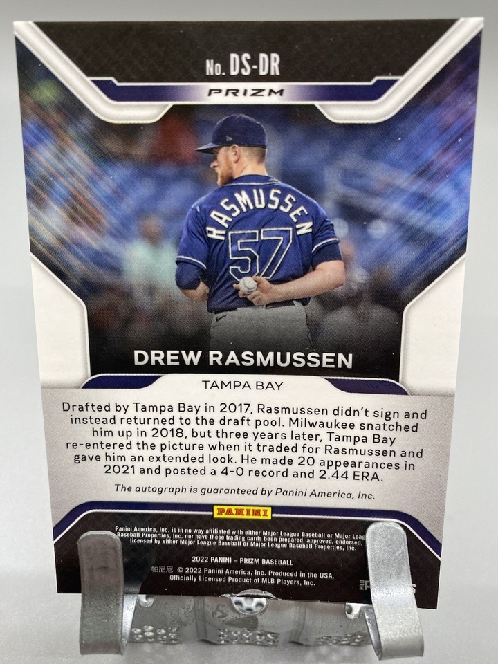 2022 Panini Prizm Debut Signatures Autograph DREW RASMUSSEN - Tampa Bay ...