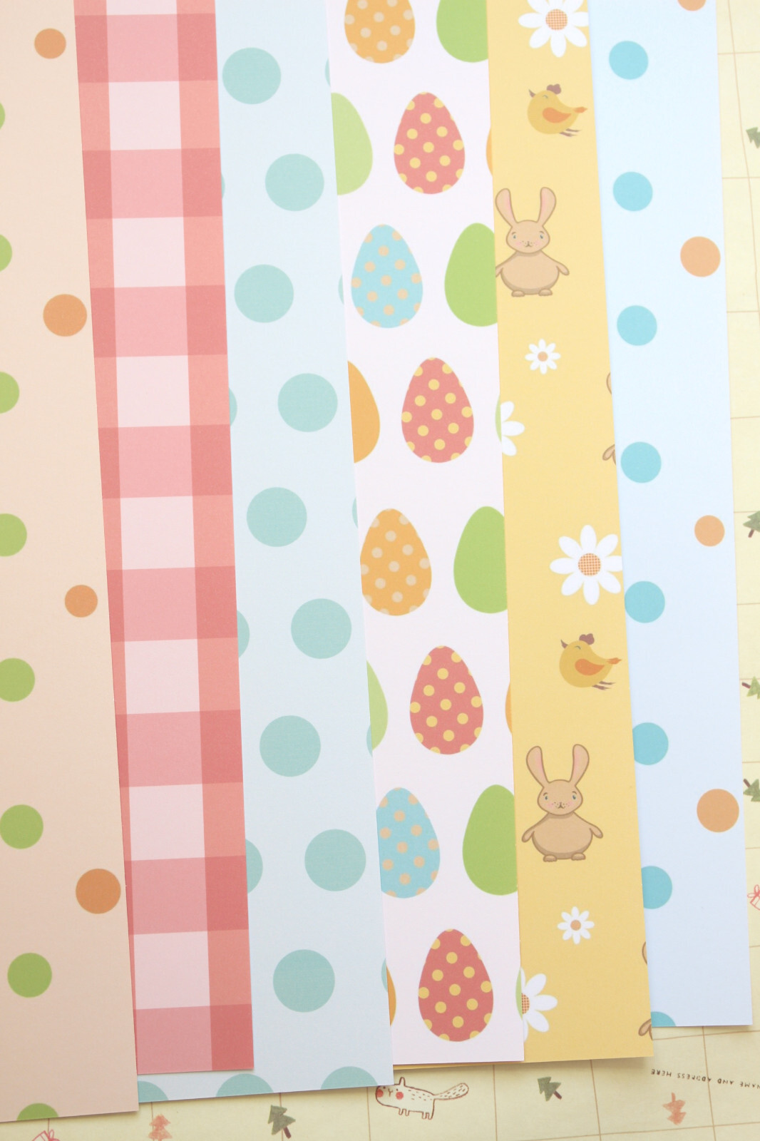 Easter Patterns Card Stock 250gsm Spring Dots Rabbits craft ...