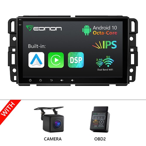 OBD+CAM+For GMC Chevy 8" Touch Screen Car Radio Stereo CarPlay Android ...