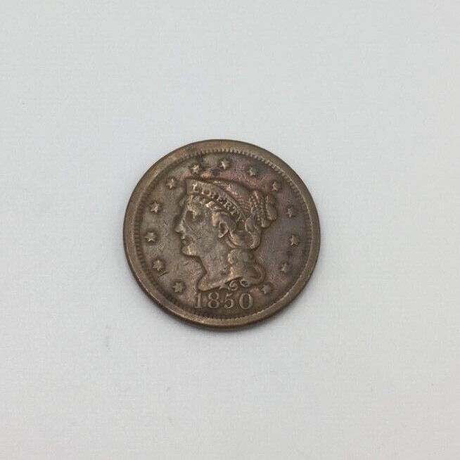 1850 United States One Cent Coin - Large Cents - Braided Hair - 1 Cent ...