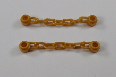 x2 NEW Lego Chains 5 Links Metallic Gold Castle Minifig Parts | eBay