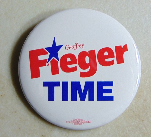 Geoffrey Fieger 1998 Michigan Governor campaign pin button political | eBay